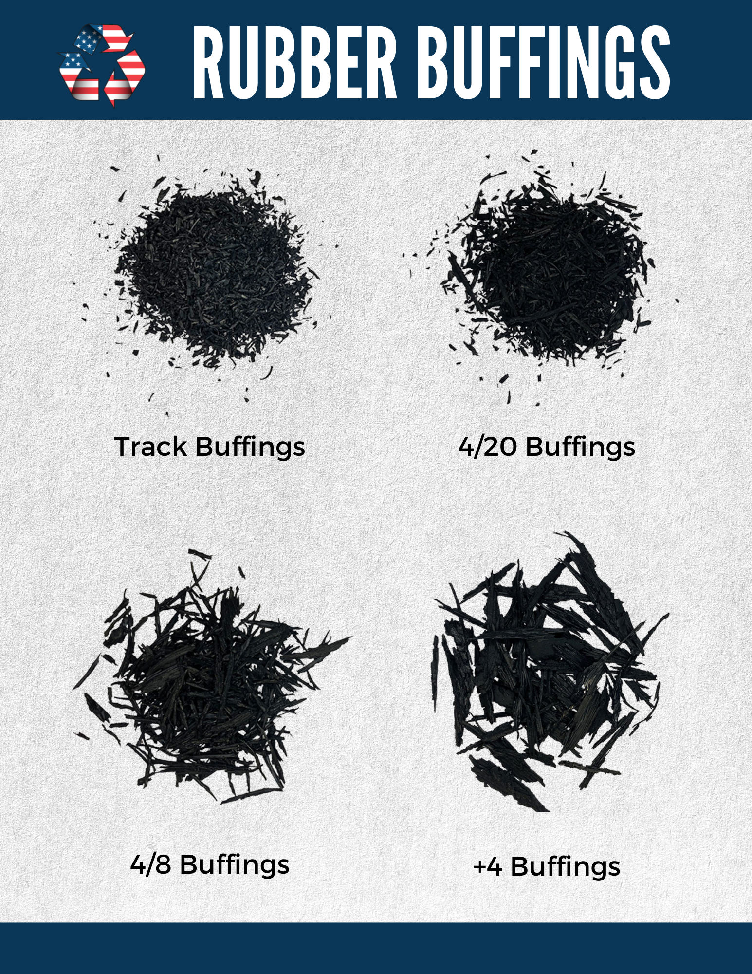 Black Rubber Granules | Recycled Rubber | American Recycling Center