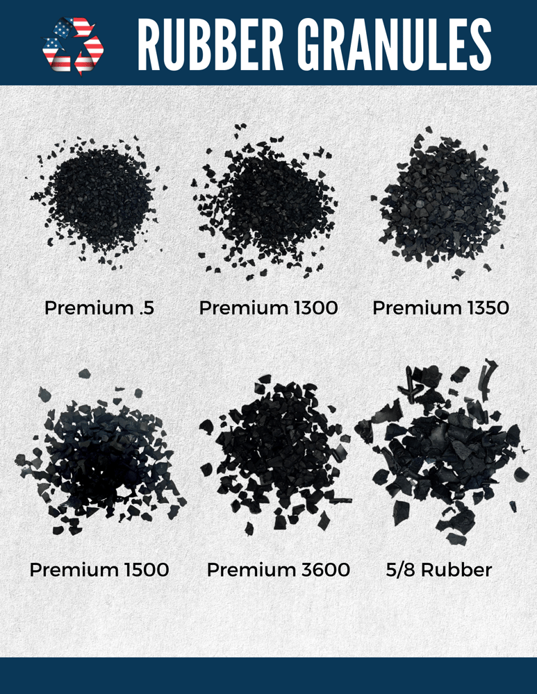 Black Rubber Granules | Recycled Rubber | American Recycling Center